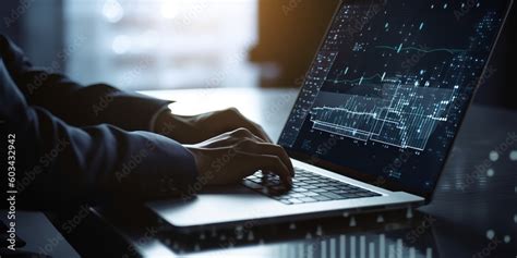 Ai Generated Ai Generative Photo Realistic Illustration Data Analytics Science Man Working Bit