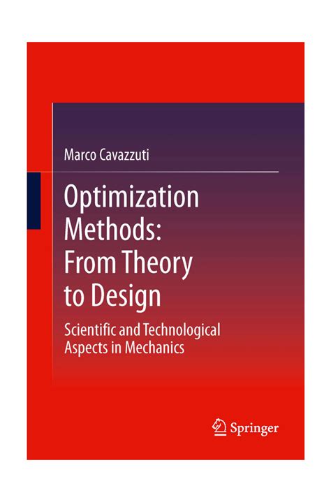 Pdf Optimization Methods From Theory To Design