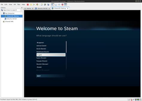 SteamOS Installation On VMware Workstation Steam Solo