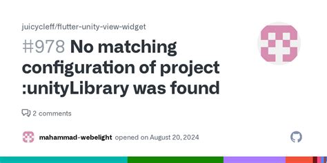 No Matching Configuration Of Project Unitylibrary Was Found · Issue 978 · Juicycleffflutter