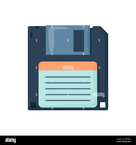 Vintage Floppy Disk Flat Vector Illustration Stock Vector Image And Art Alamy
