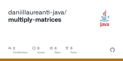 Github Daniillaureanti Javamultiply Matrices