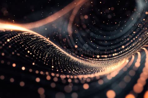 Abstract Dark Elegant Glowing Particle Wave Background Design Digital Art Modern Luxury Premium