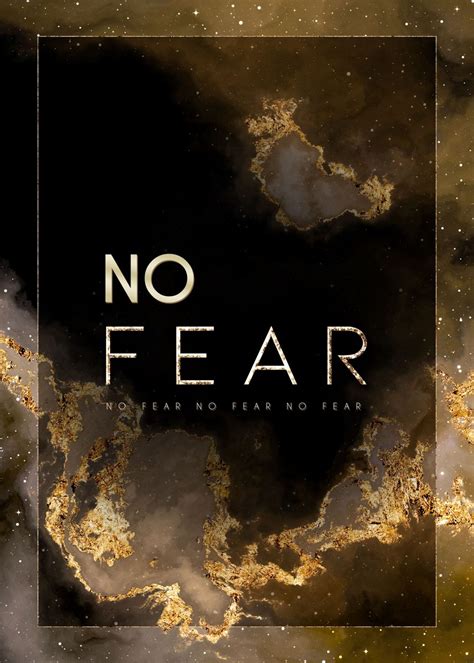 No Fear Motivational Art Poster By Holy Rock Design Displate