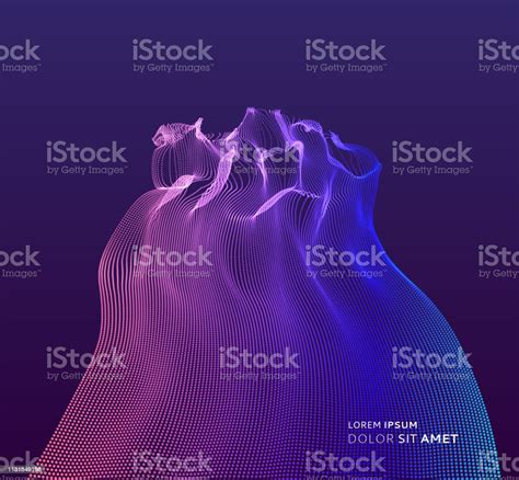 동적 방출 입자가 있는 배열 물 스플래시 모방 추상적인 배경입니다 벡터 일러스트입니다 3차원 형태에 대한 스톡 벡터 아트 및 기타 이미지 Istock