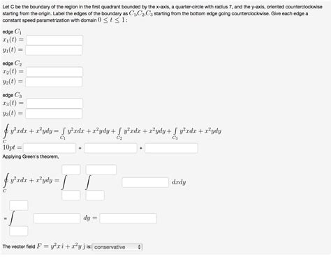 Solved Let C Be The Boundary Of The Region In The First Chegg