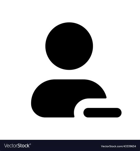 Remove Contact Black Glyph Ui Icon Royalty Free Vector Image