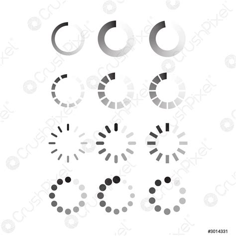 Circle Progress Bar Loader Round Cyclic Icon Stock Vector 3014331 Crushpixel