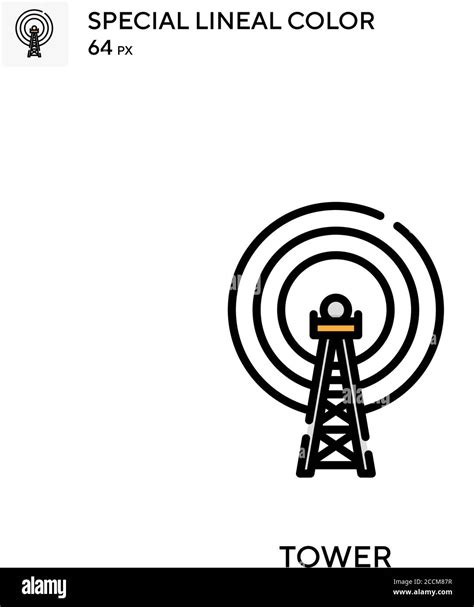 Tower Special Lineal Color Icon Illustration Symbol Design Template