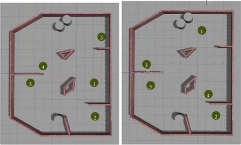 the simulation environments built for the experiment in each