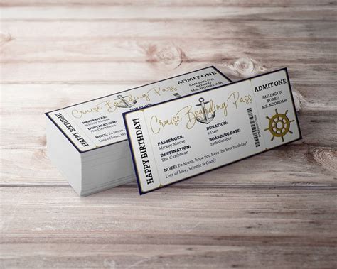 Editable Cruise Boarding Pass Printable Cruise Ticket Custom Cruise Ship Ticket Etsy Canada