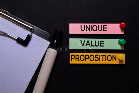 Unique Value Proposition Uvp Text On Sticky Notes Isolated On Office Desk Stock Image Image