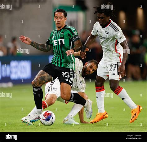 June 21 2023 Austin Fc Forward SebastiÃ¡n Driussi 10 Moves The Ball Past A Pair Of Fc Dallas