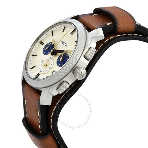 Fossil Machine Chronograph Quartz White Dial Men's Watch FS5922 ...