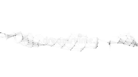 Dynamic Wave With Connected Dots And Lines On A White Background Digital Wave Background