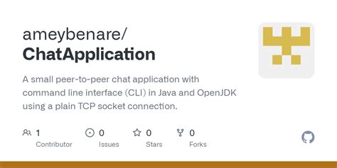 Github Ameybenare Chatapplication A Small Peer To Peer Chat