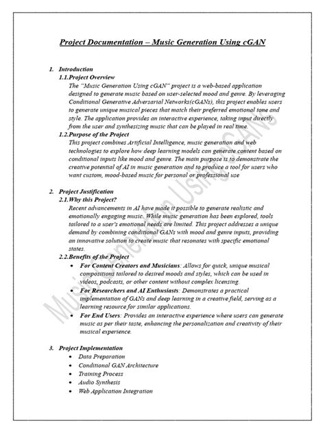 Music Generation Using Cgans Pdf Artificial Intelligence