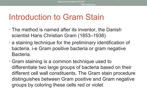 Gram Stain Procedure Ppt