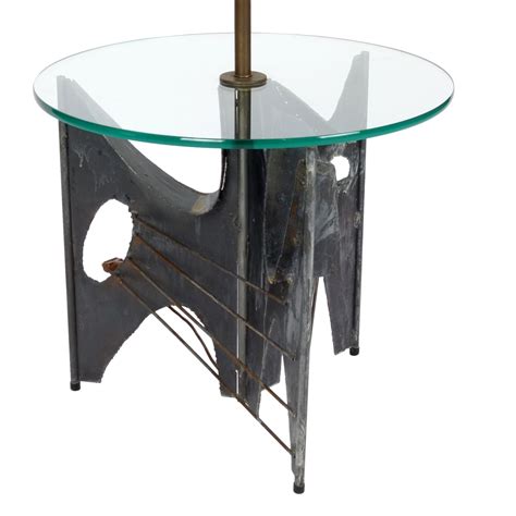 Laurel Brutalist Floor Lamp With Glass Table At City Issue Atlanta