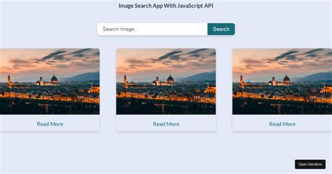 Image Search App Javascript API Codesandbox