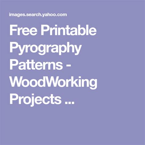 Free Printable Pyrography Patterns