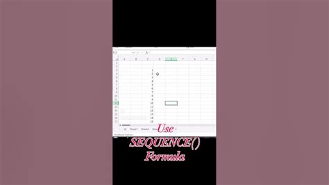 Sequence Formula In Excel Exceltipsexceltricksexcelformula Youtube