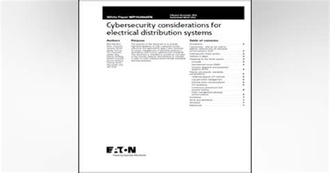 Cybersecurity Considerations For Electrical Distribution Systems Microgrid Knowledge