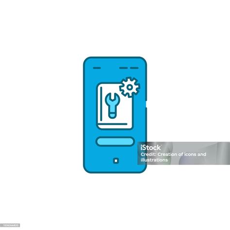 앱 개발 가이드 색상 선 아이콘입니다 웹 페이지용 픽토그램 휴대폰 앱에 대한 스톡 벡터 아트 및 기타 이미지 휴대폰 앱 0