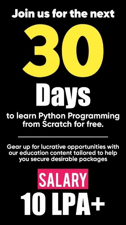 🧑🏻‍💻 30 Days Learn Python Programming For Free 💯 Python Coding Youtube