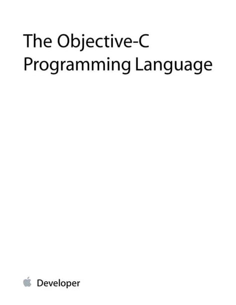 Objective C Pdf Programming Languages Computing