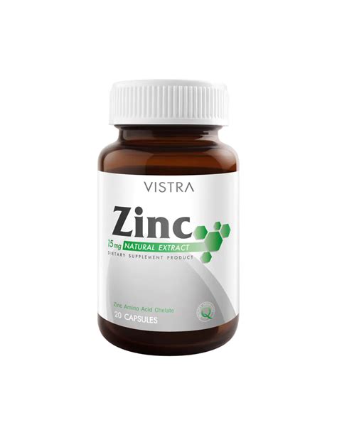 Vistra Zinc 15mg Natural Extract 20 Caps