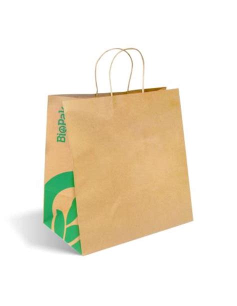 Biopak Bags Paper Jumbo With Twist Handle Recycled Fsc 150 Pack X 1