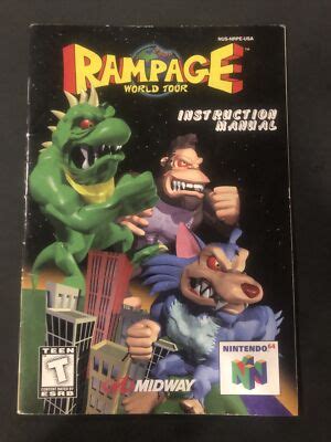 Rampage World Tour N64 Manual Ebay