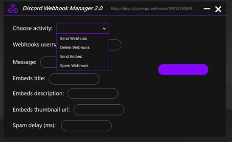 Github Siwusekkk Discord Webhook Manager Simple Discord Webhook Manager Written In C