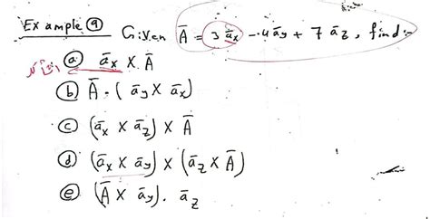 Solved Given A 3 ax uãy 7 az find Example ① āx X 6 Ā Chegg com