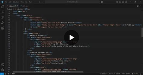 html css webdev uidesign spotifyclone pradeep kumar