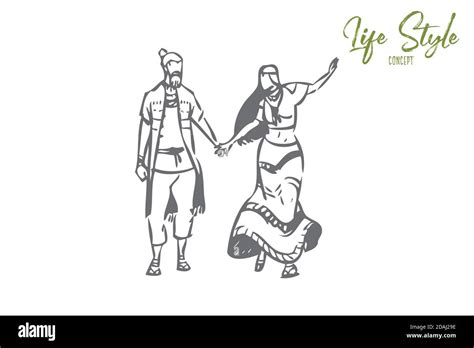 Roleplay Concept Sketch Isolated Vector Illustration Stock Vector