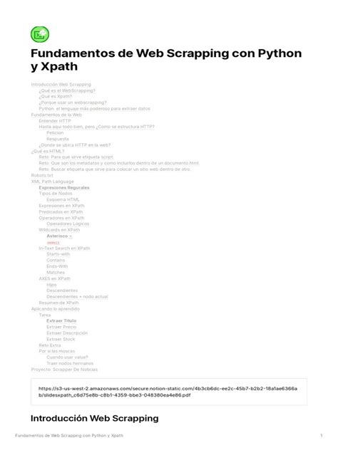 Fundamentos De Web Scrapping Con Python Y Xpath Pdf X Camino