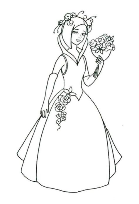 Невеста раскраска распечатать бесплатно или скачать