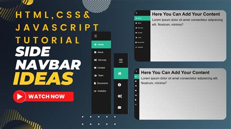 Htmlcss And Javascript Tutorial Design Fully Animated And Colorful Side