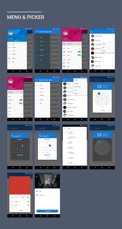 سورس قالب های آماده متریال دیزاین اندروید مونکا