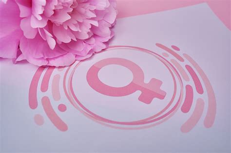 3월 여성 역사의 달 여성의 권리와 평등 세계에서 소녀의 힘 벡터의 여성 기호입니다 매년 여성의 역사에 대한 공헌을 기념하는