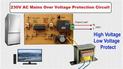 Over Voltage Protection Circuit For 220v Ac Home Devices Solar Energy For Home Electronics