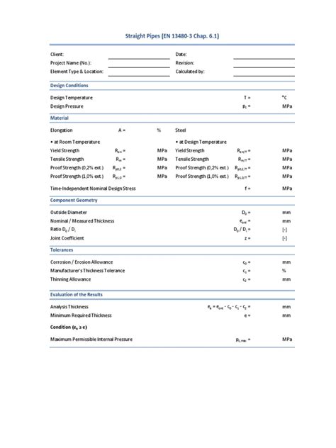 En 13480 3 Straight Pipes Pdf Pdf