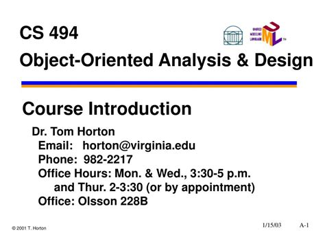 Ppt Cs 494 Object Oriented Analysis And Design Powerpoint Presentation Id319274