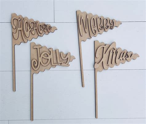 Christmas Pennant Flags Diy Kit The Ruffled Daisy