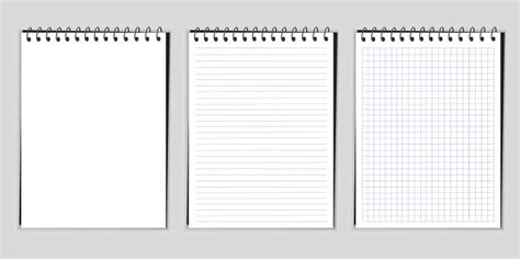 현실적인 나선형 빈 노트북 세 가지 템플릿 카피 북 커버 주식 벡터 0명에 대한 스톡 벡터 아트 및 기타 이미지 0명 3차원 형태 고정됨 Istock