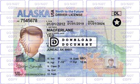 Alaska Driver License Template Edit Ssc