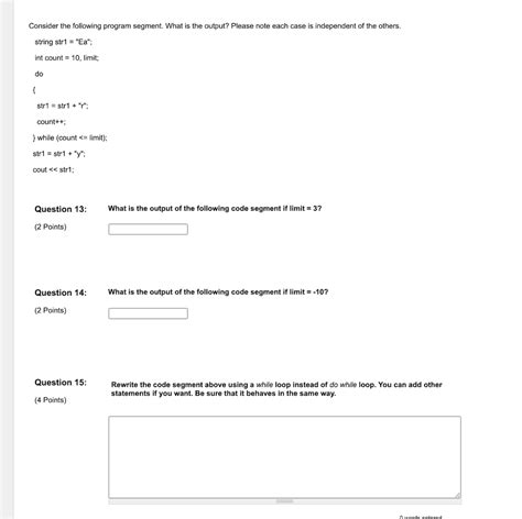 Solved Consider The Following Program Segment What Is The