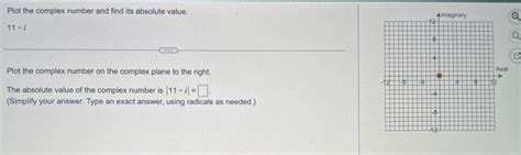 solved plot the complex number and find its absolute value